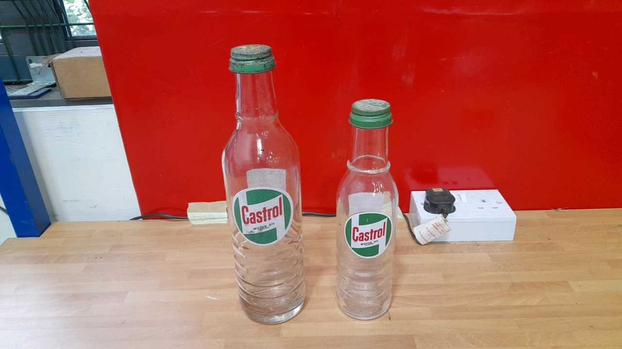 Lot 865 - 2X CASTROL OIL BOTTLES