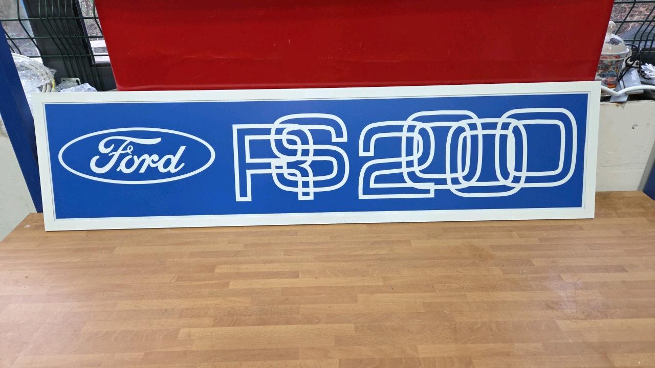 Lot 37 - FORD RS 2000 LIGHT UP SIGN 47" X 12"